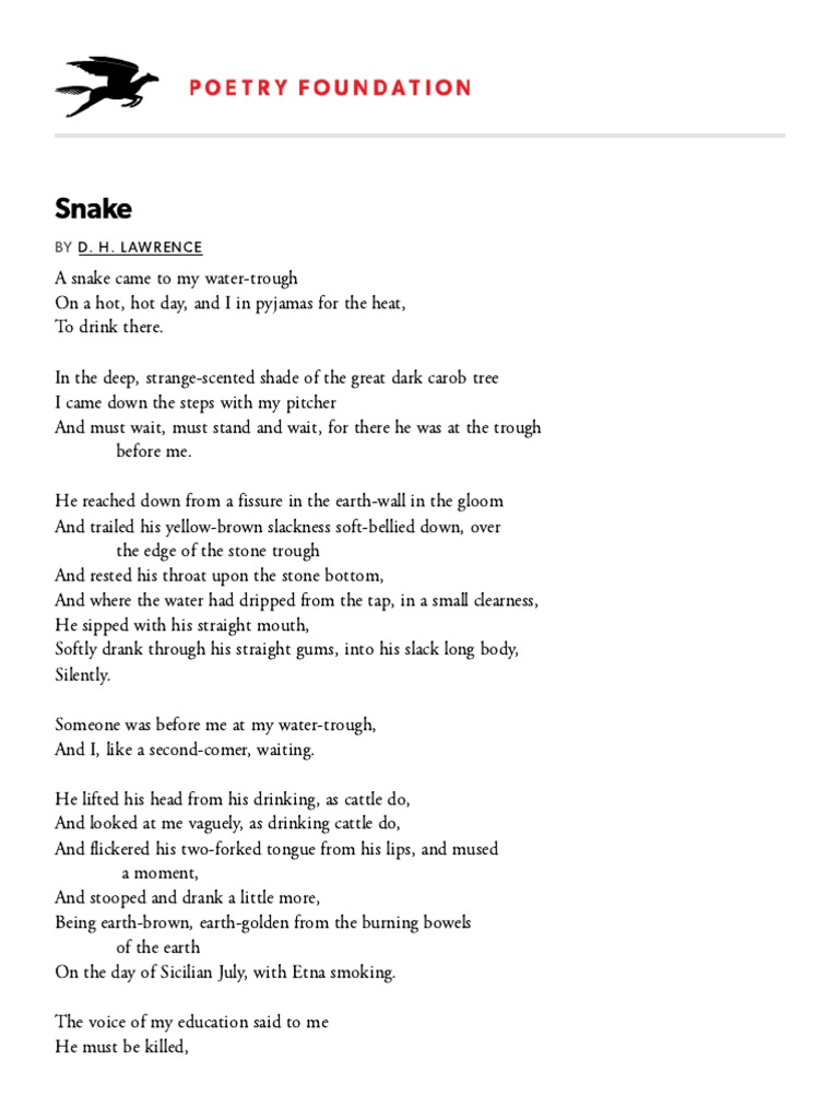 A Snake at the Water Trough: A Poem About Hospitality, Fear, and Regret ...