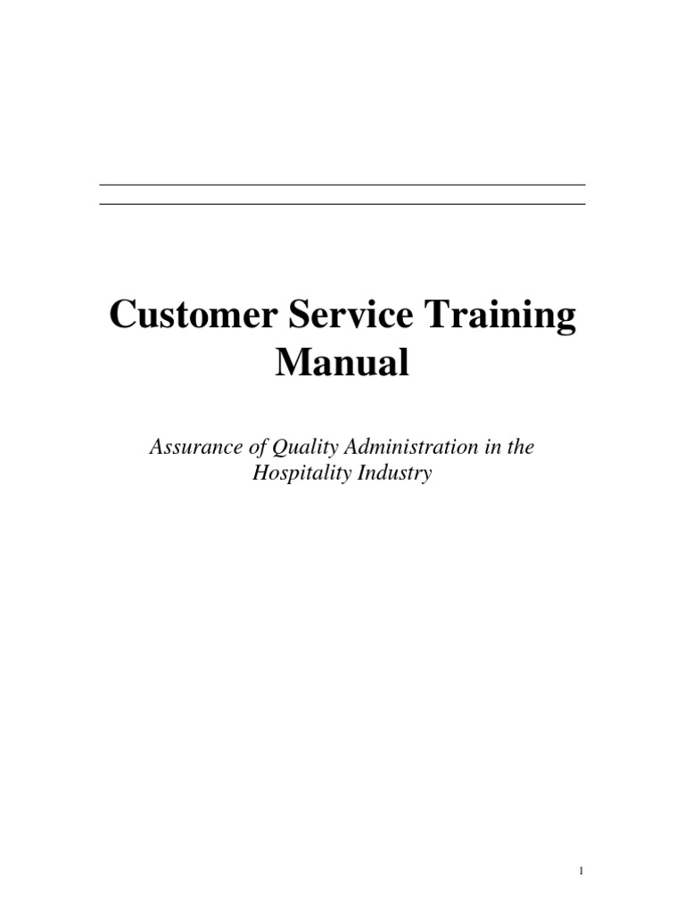 Customer Service Training Manual | PDF