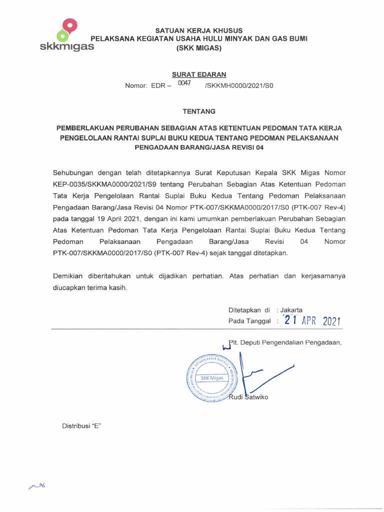 Perubahan III PTK007 R04 | PDF