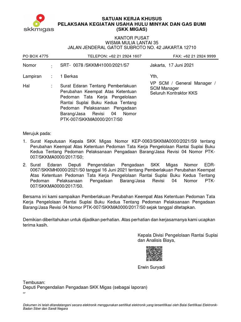 Perubahan IV PTK007 R04 | PDF