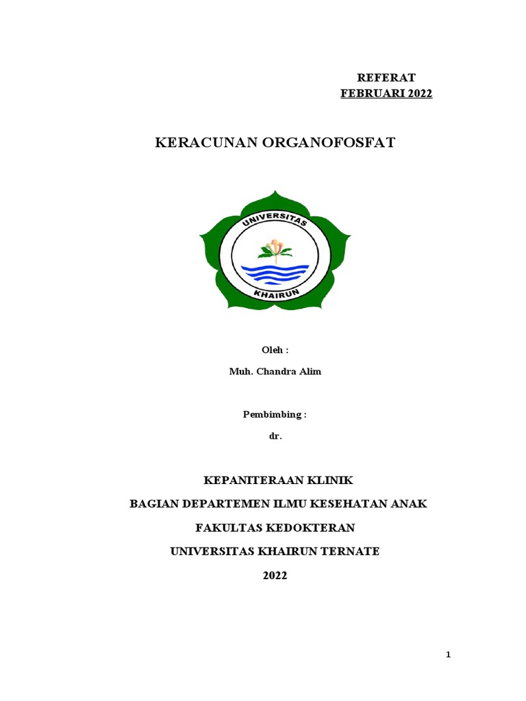 Keracunan Organofosfat | PDF
