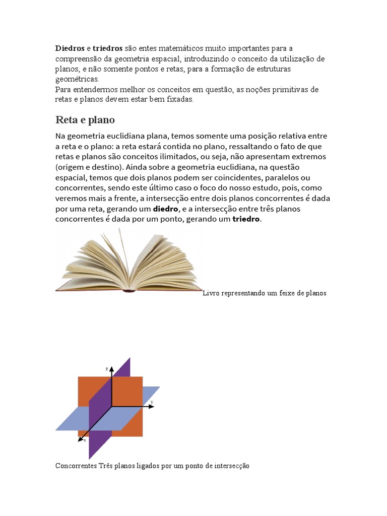 Diedro | PDF | Linha (Geometria) | Ângulo