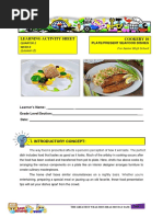 Grade 10 TLE Cookery MELCs Guide | PDF | Vegetables | Cooking