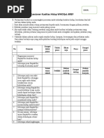 Kuesioner WHOQOL-BREF Bahasa Indonesia | PDF