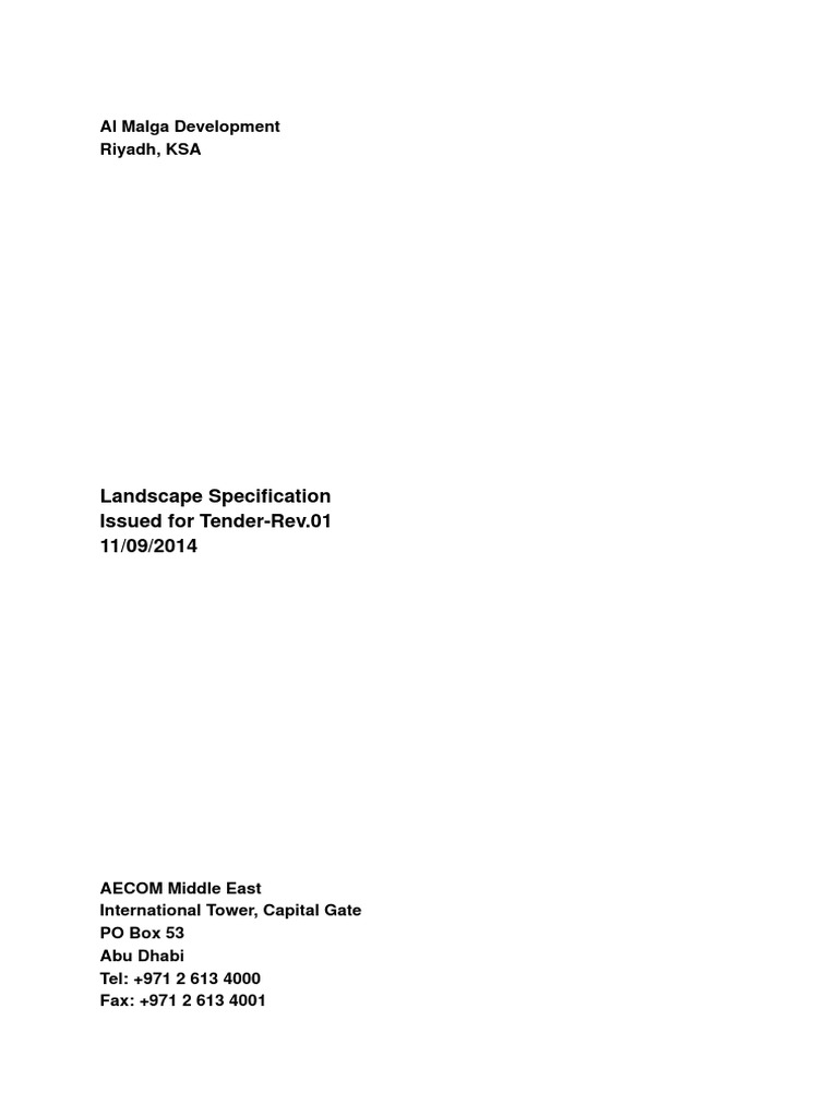 Landscape Spec | Download Free PDF | Concrete | Cement