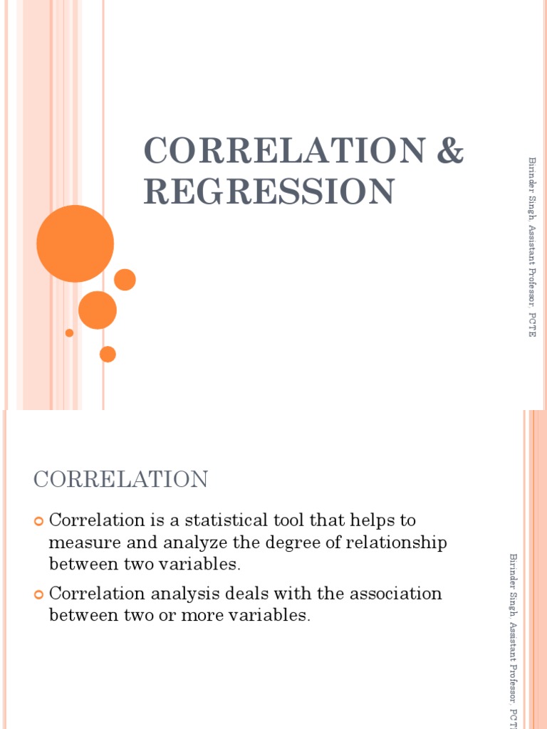 Correlation & Regression | PDF | Scatter Plot | Teaching Mathematics