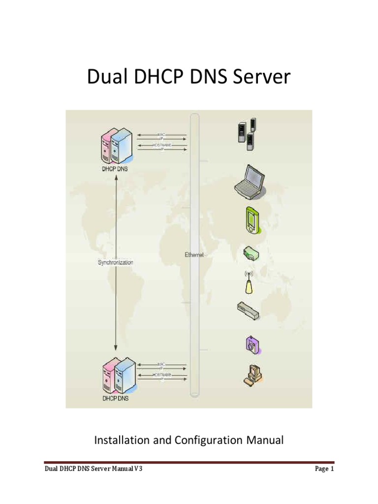 Dual DHCP DNS Server: Installation and Configuration Manual | PDF | Domain Name System | Ip Address
