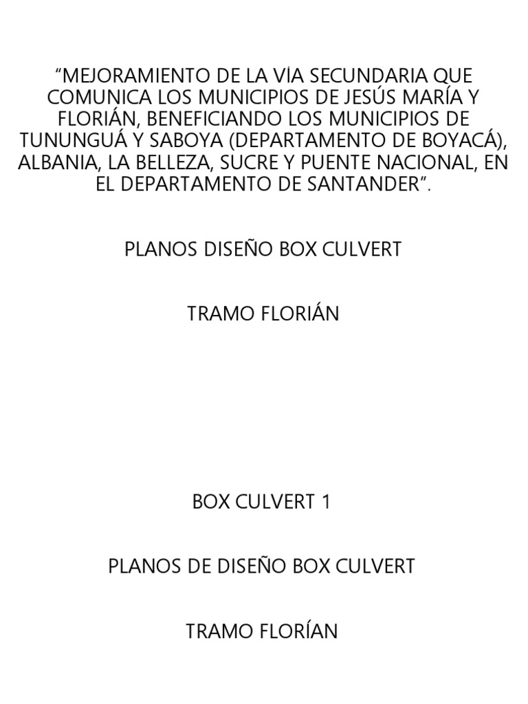 3 6 2 Planos Diseño Estructural Box Culvert | PDF