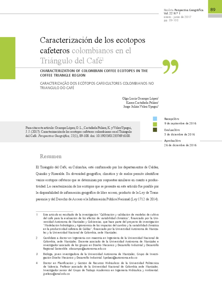 Ecotopos Cafeteros | PDF | Evapotranspiración | Agua