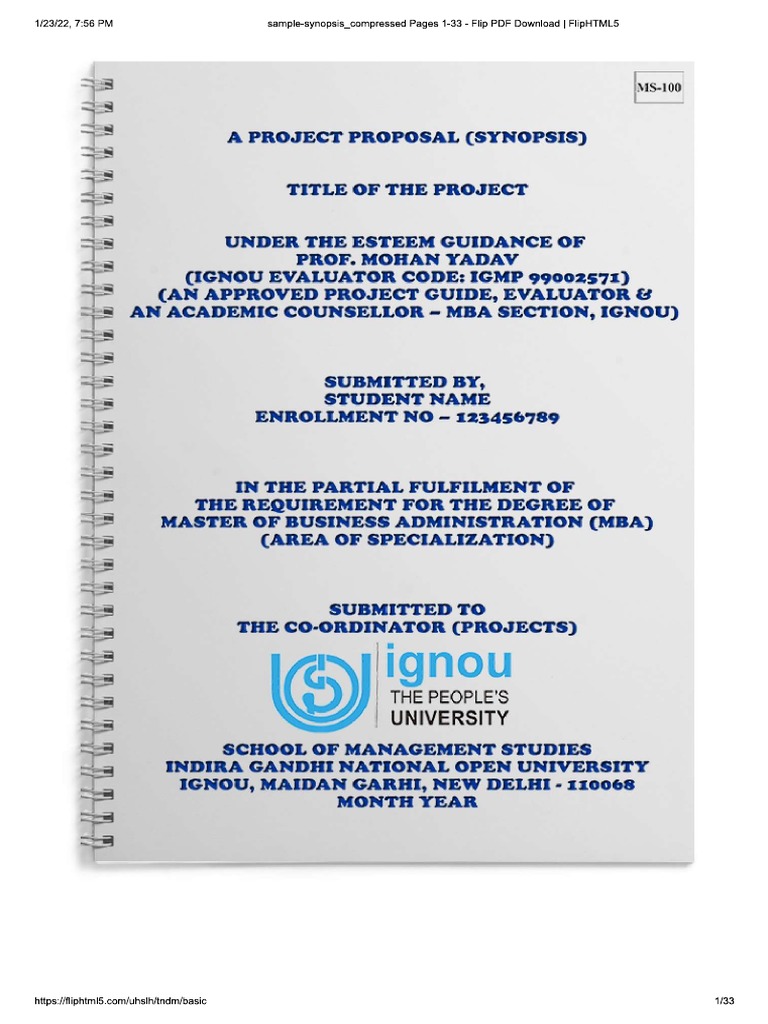 Synopsis Example | PDF