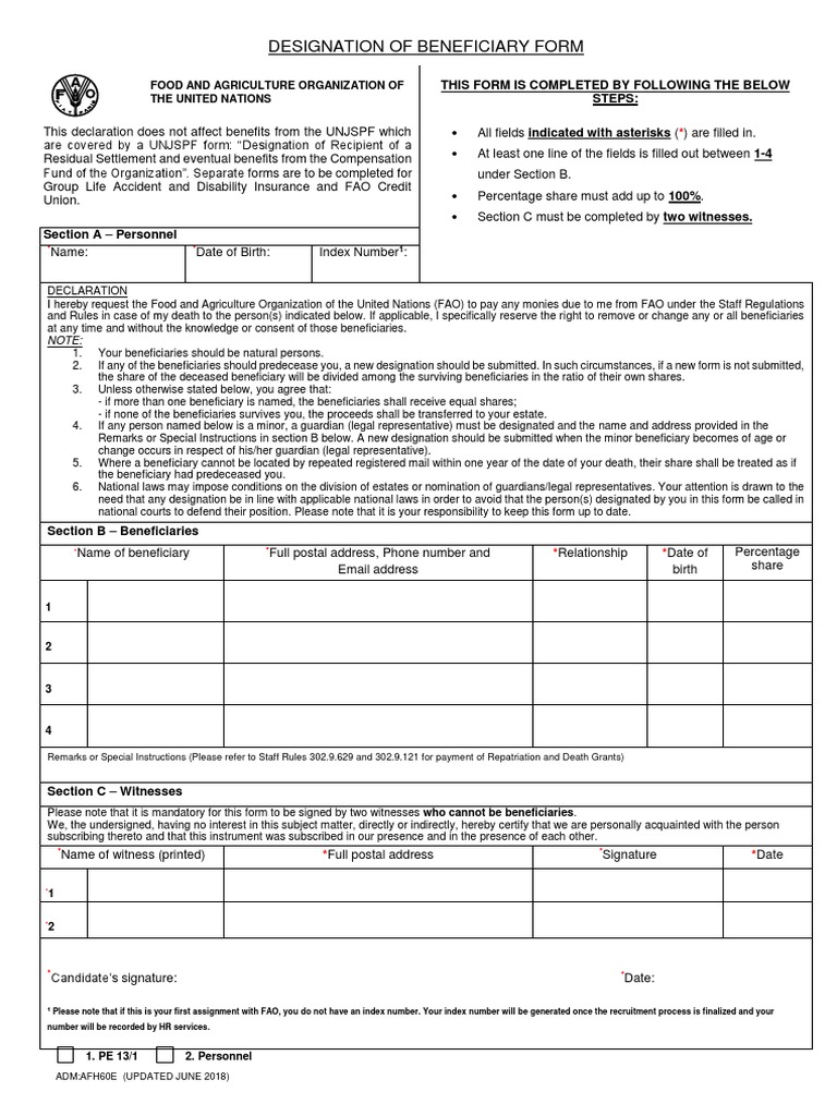 Designation of Beneficiaries en | PDF | Common Law | Government