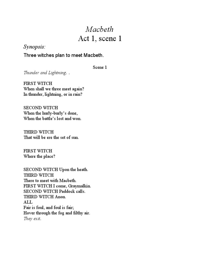 Macbeth - Witches | PDF | Macbeth