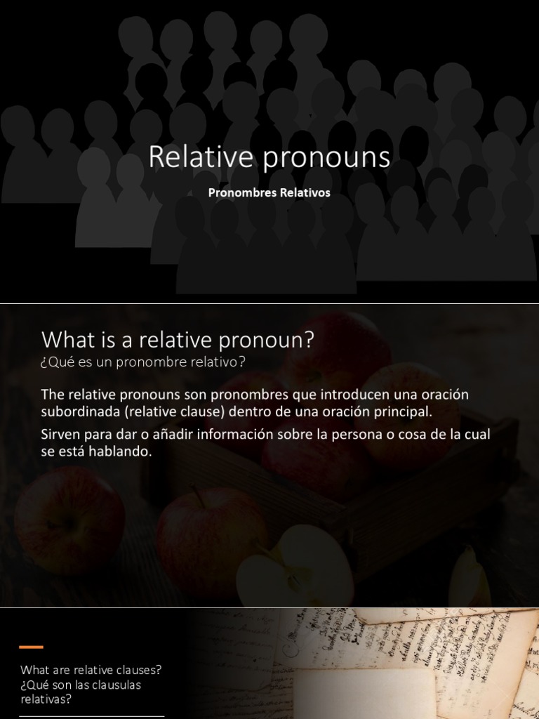 Relative Pronouns - 072910-1 | PDF | Oración (Lingüística) | Gramática