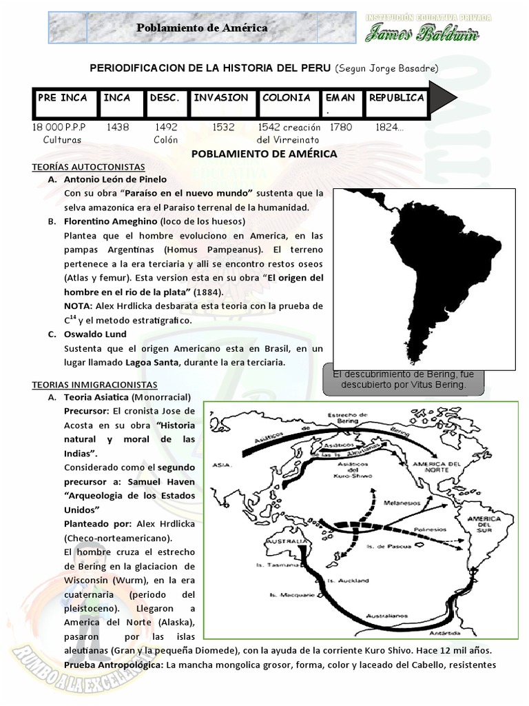Poblamiento de America | PDF | Américas | Ciencias de la Tierra