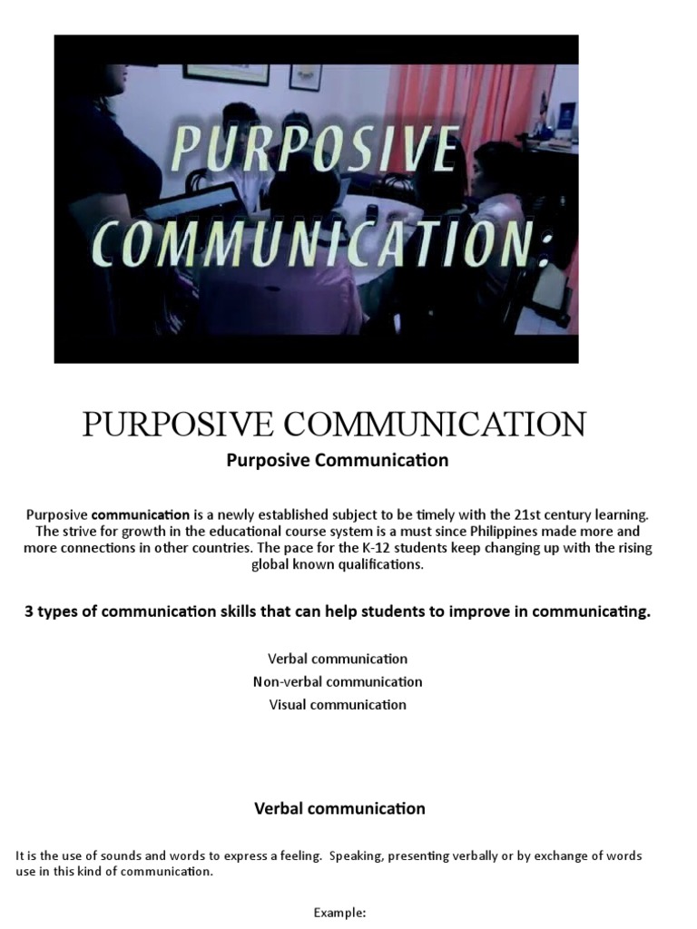 Purposive Communication Intro | Download Free PDF | Communication ...