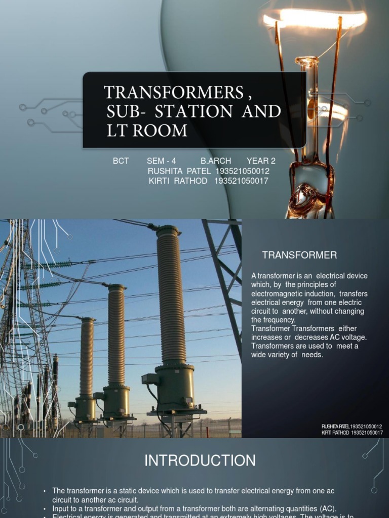 BCT PPT Transformers Substation LT Rooms | PDF | Electrical Substation ...