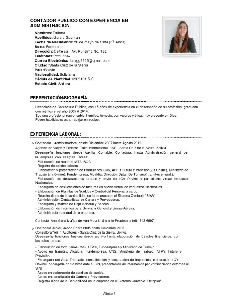 Curriculum | PDF | Contador | Contabilidad