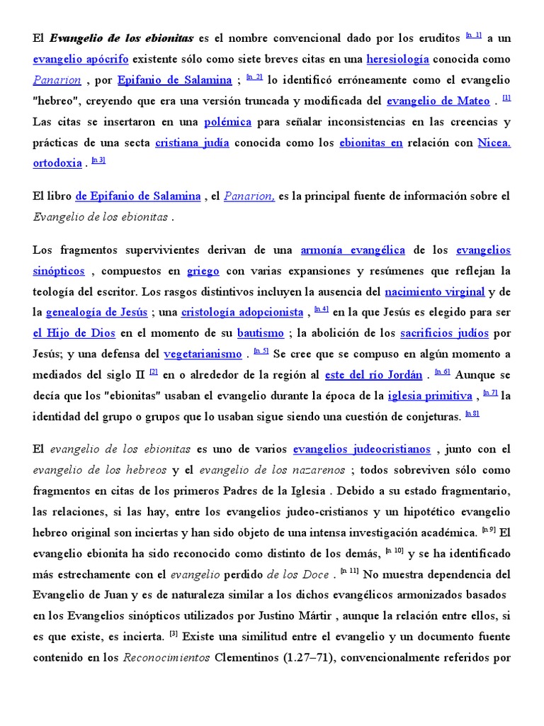 Los Ebionitas | PDF | Cristianismo primitivo | Cristianismo antiguo