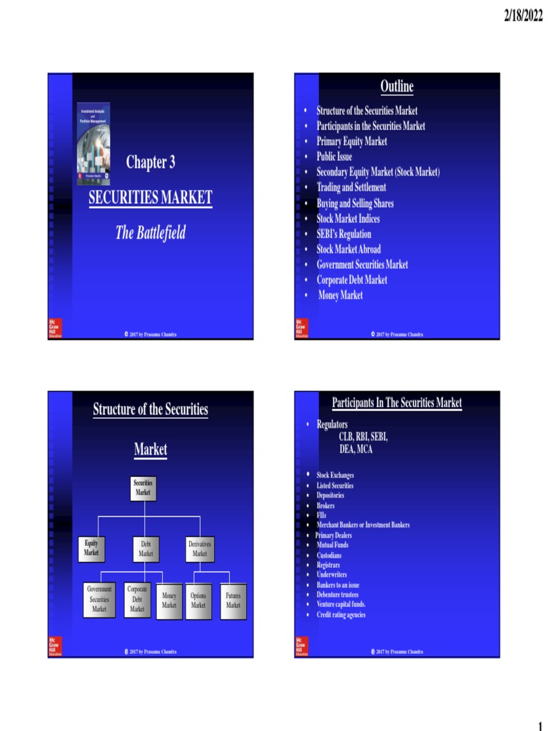3 Chapter 3 Securities Market | PDF | Securities (Finance) | Stocks