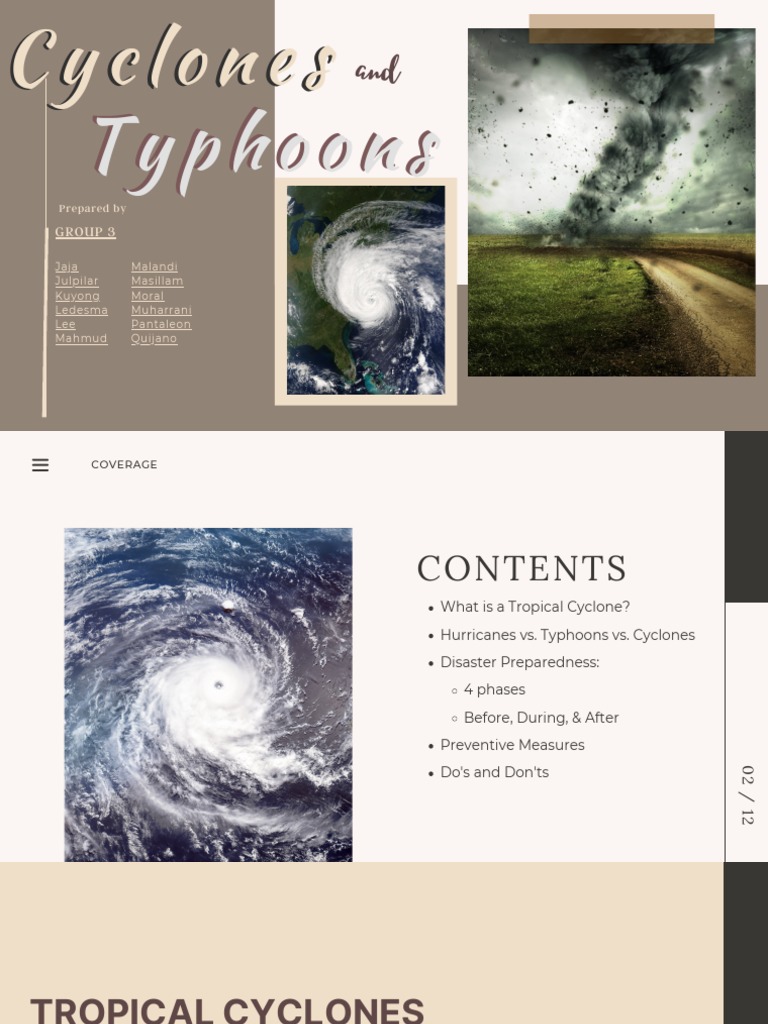 Cyclones & Typhoons | PDF | Tropical Cyclones | Emergency Management