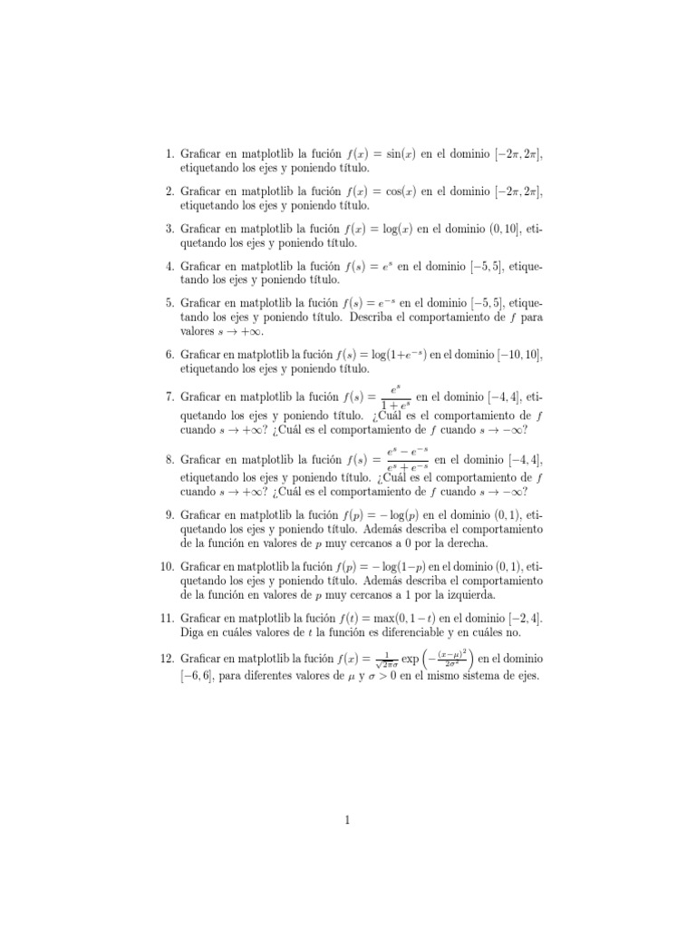 Taller Matplotlib | PDF | Computadoras Taller Matplotlib | PDF | Computadoras