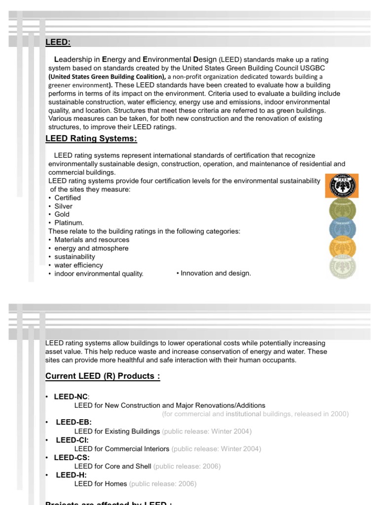 Leed:: Leadership in Energy and Environmental Design | PDF | Leadership ...