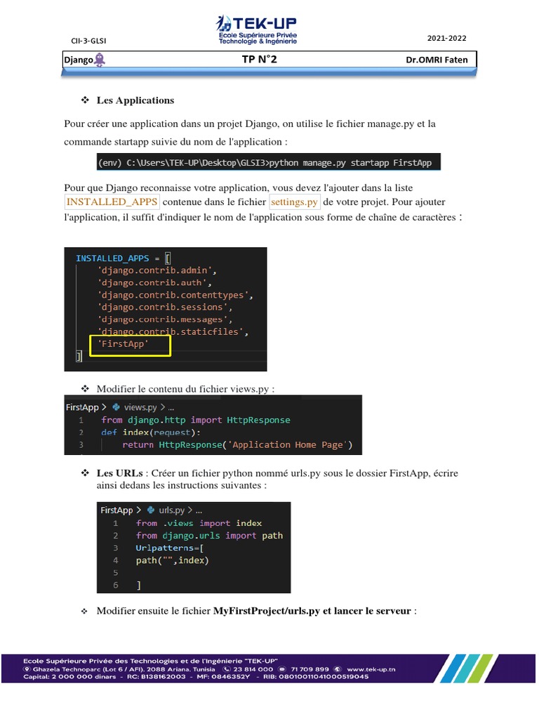 TP2 Django | PDF | Html | Fichier informatique