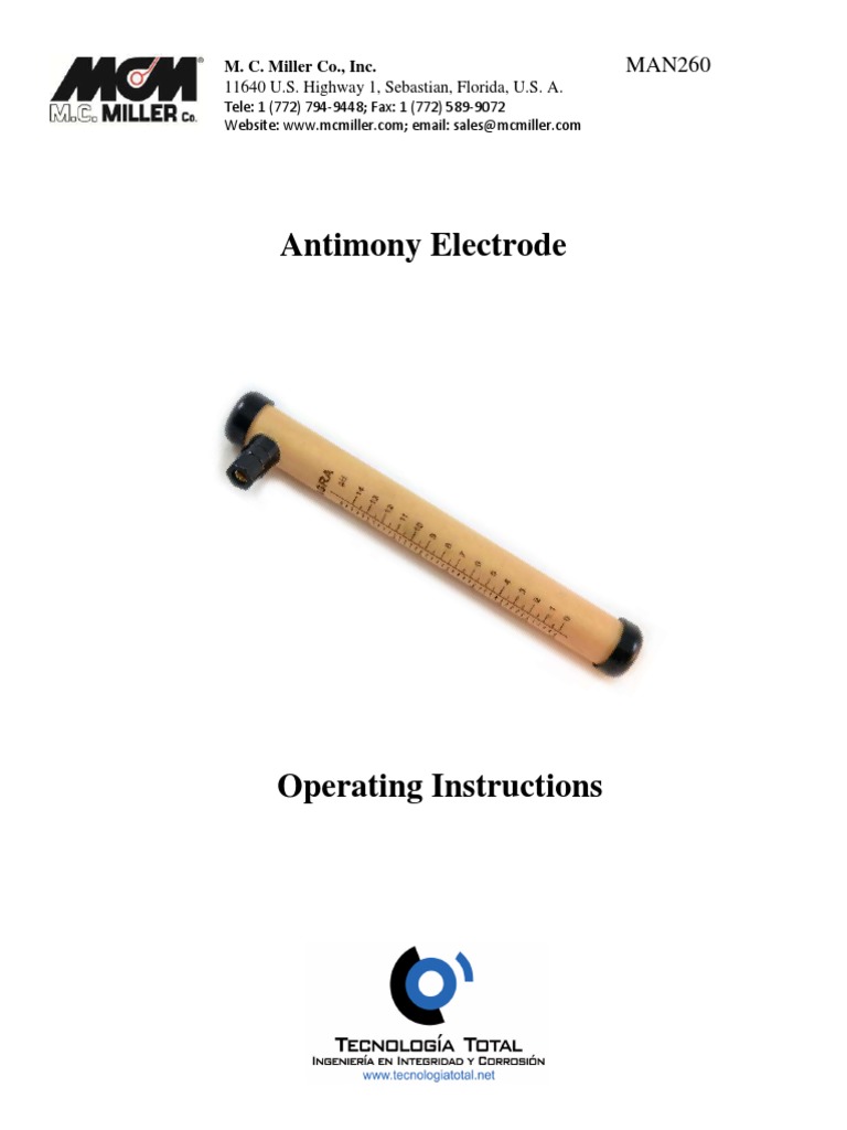 Antimonio Electrodo Manual | PDF | Ph | Voltage