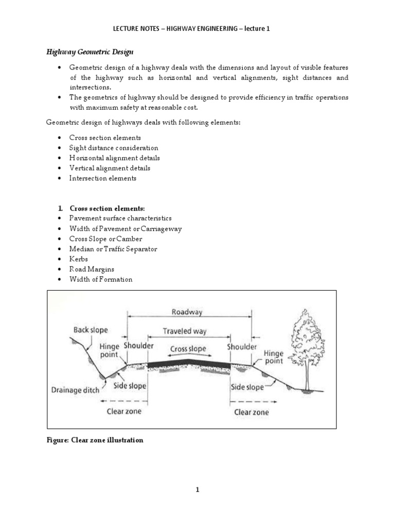 Highway Geometric Design | PDF | Road | Road Surface