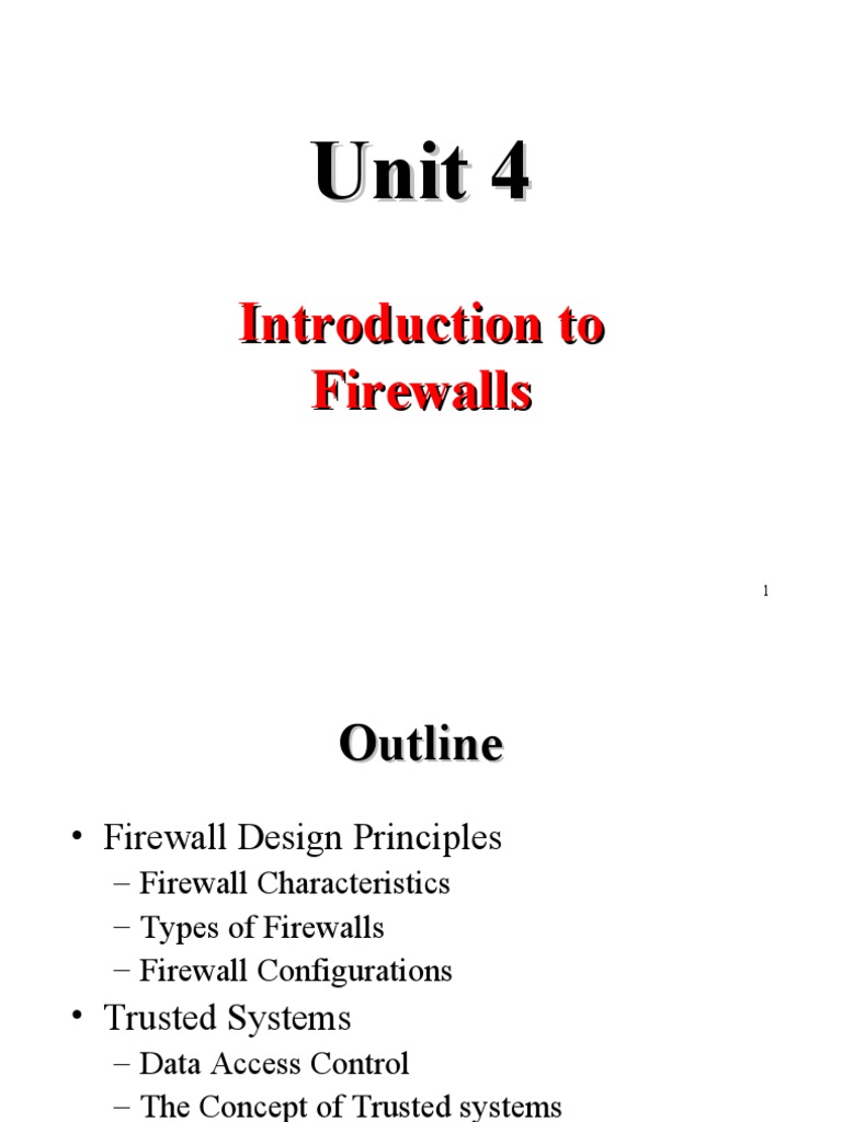 Firewall Introduction | PDF | Firewall (Computing) | Proxy Server