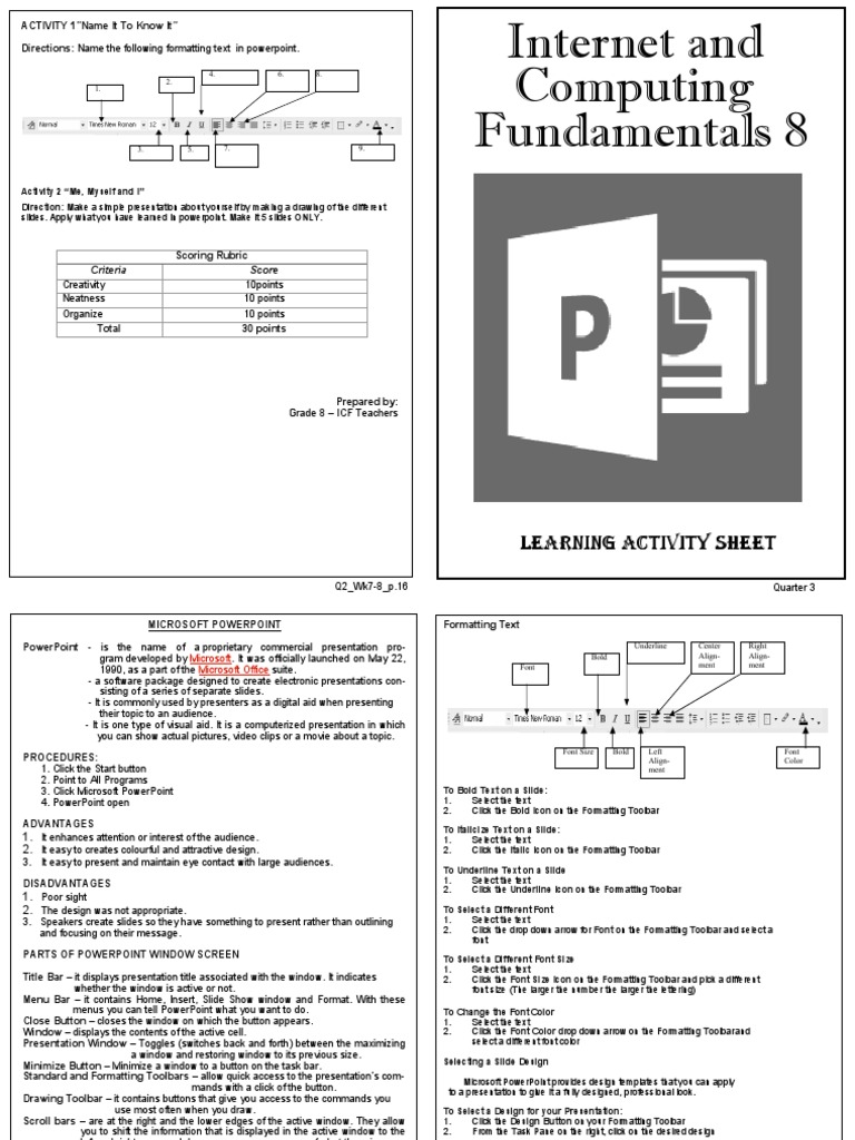 Learning Activity Sheet: ACTIVITY 1"name It To Know It" Directions ...