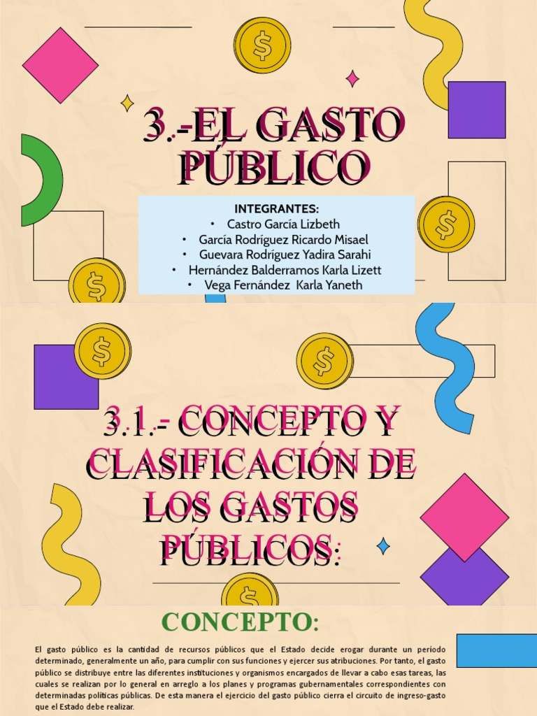 Clasificación del Gasto Público en México | PDF | Presupuesto | Economias
