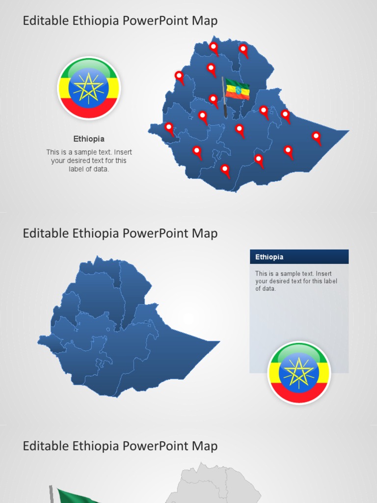 7698 01 Editable Ethiopia Map For Powerpoint 16x9 | PDF | Computers