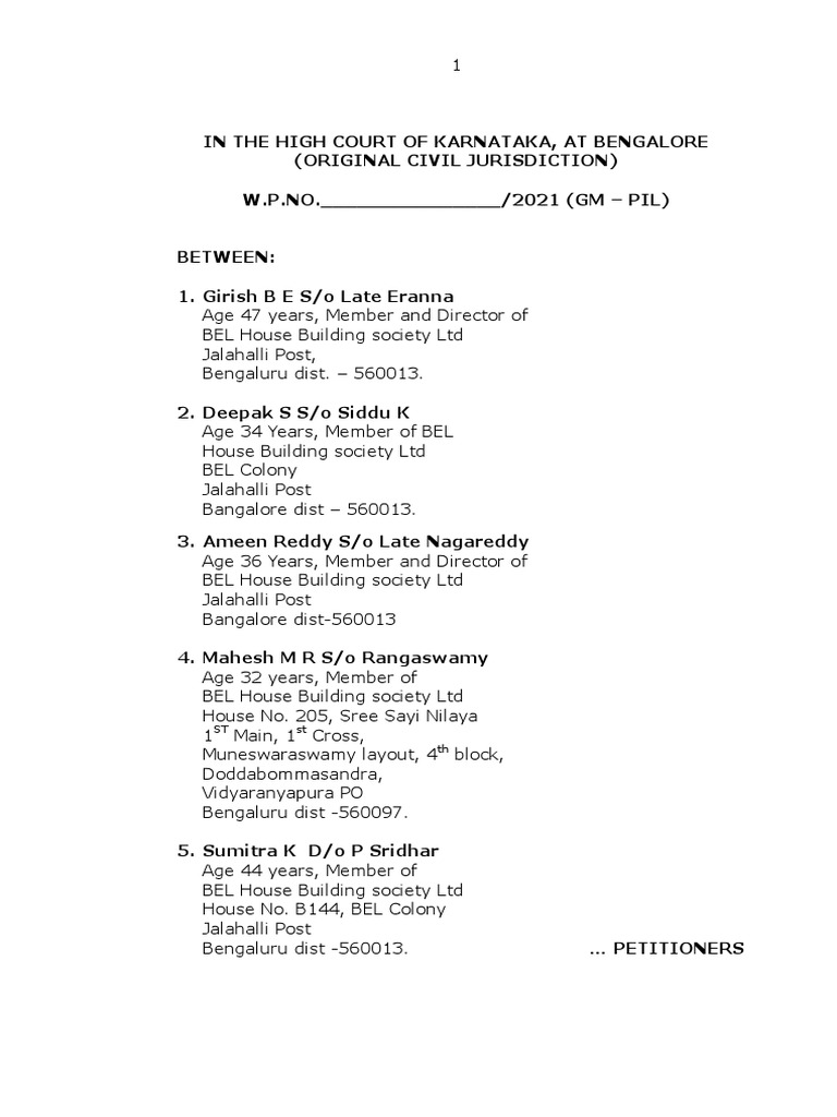 PIL Petition DQ Quota New | PDF | Cooperative | Government