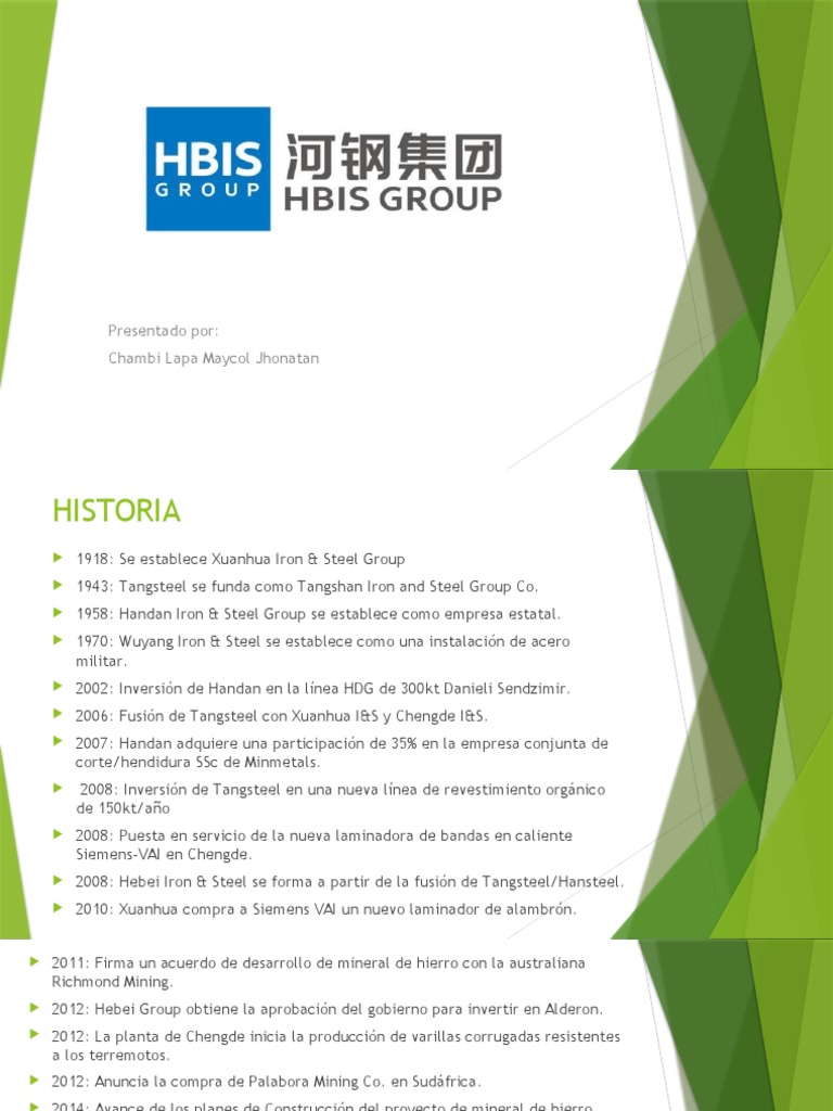 Historia y Expansión de HBIS Group | PDF | Acero | Construcción