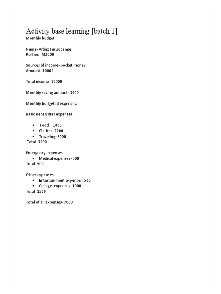 Activity Base Learning | PDF