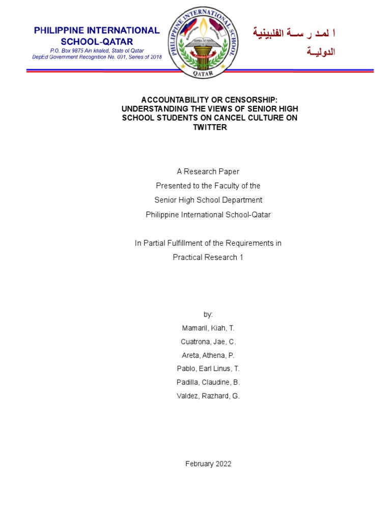 PR1 - Chapter 1 Writing GROUP 2 | PDF | Social Media | Popular Culture ...