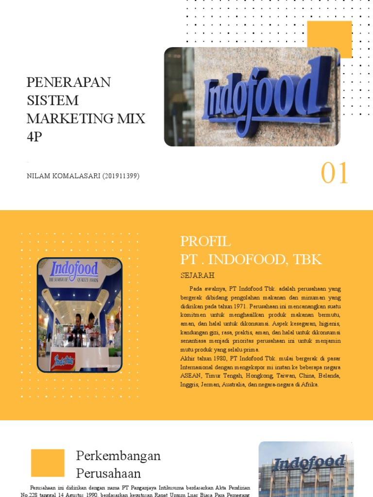 Penerapan Sistem Marketing Mix 4p Pt. Indofood | PDF