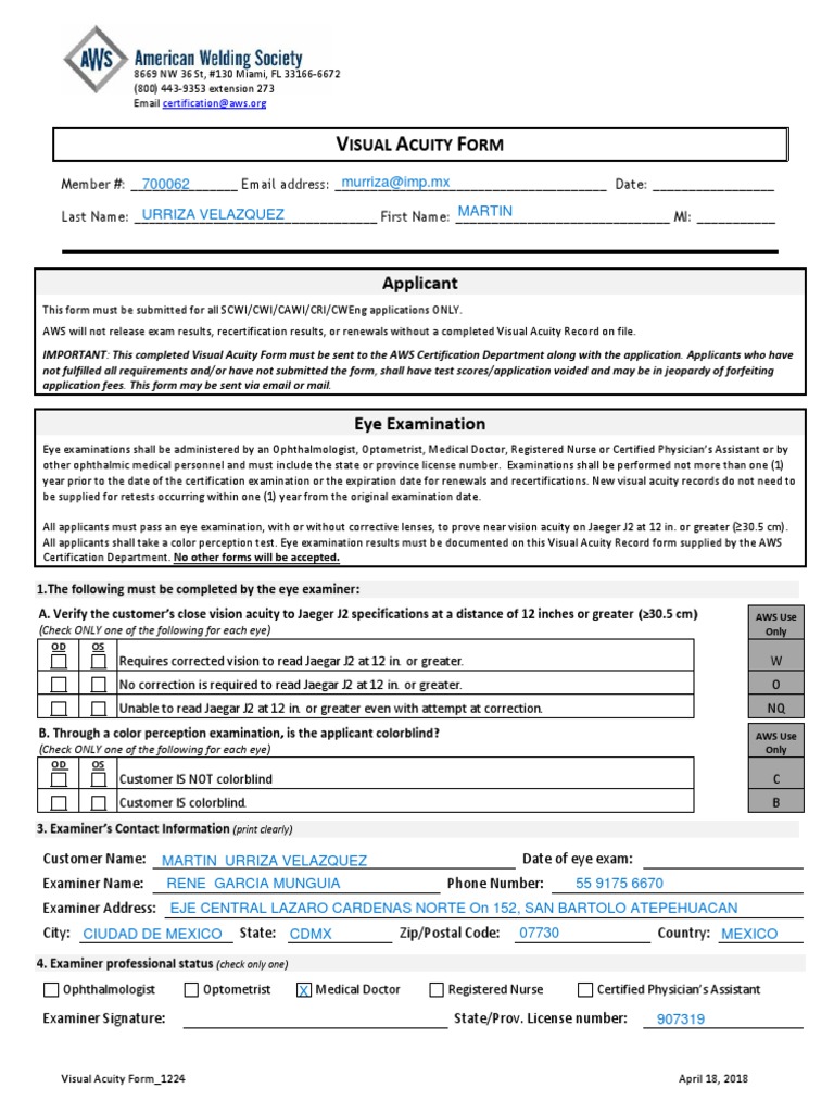 1224 Visual Acuity From | PDF | Ophthalmology | Optometry