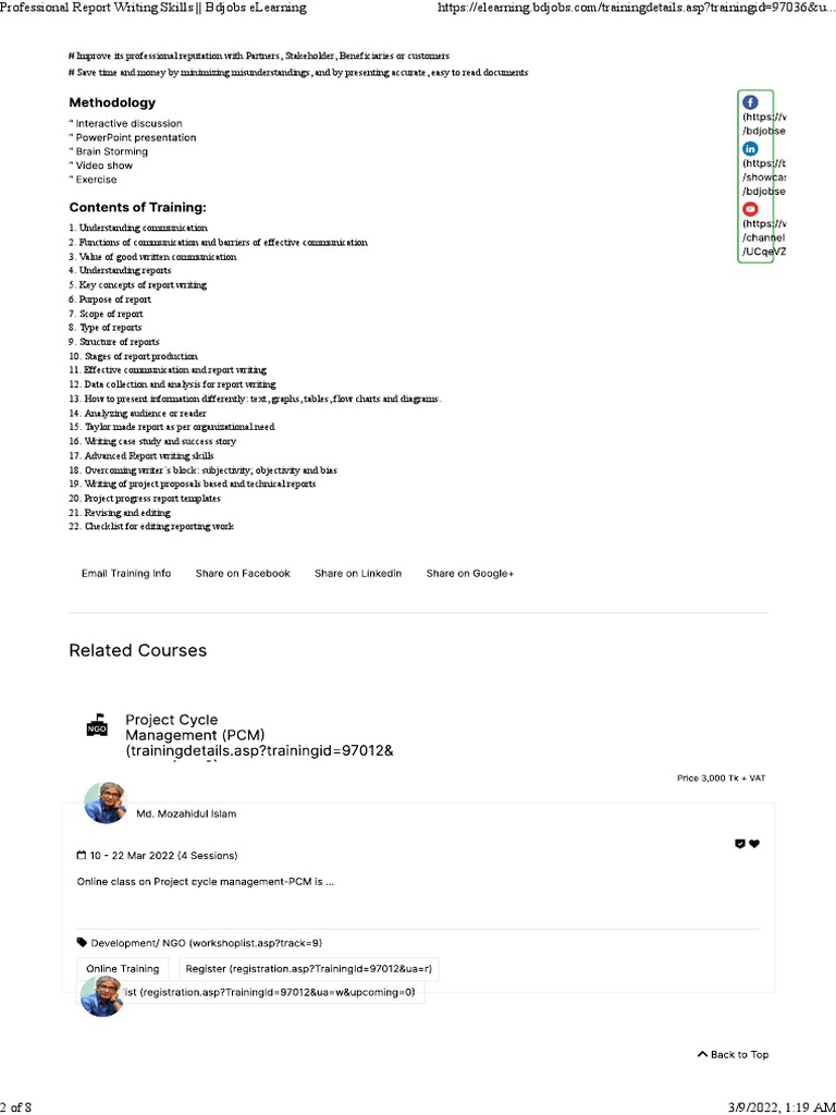 Professional Report Writing Skills | PDF