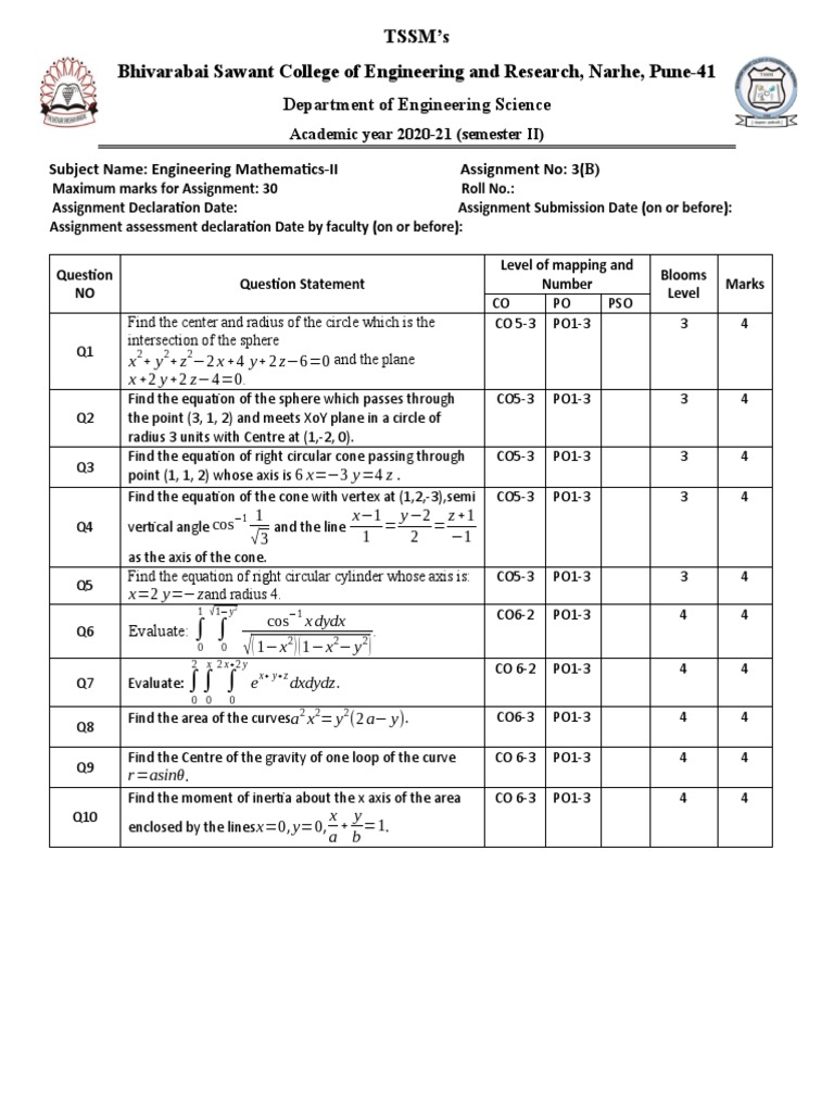 TSSM's Bhivarabai Sawant College of Engineering and Research, Narhe ...