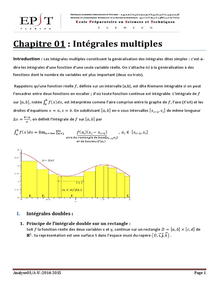 Integrales Multiples | PDF | Intégral | Déterminant
