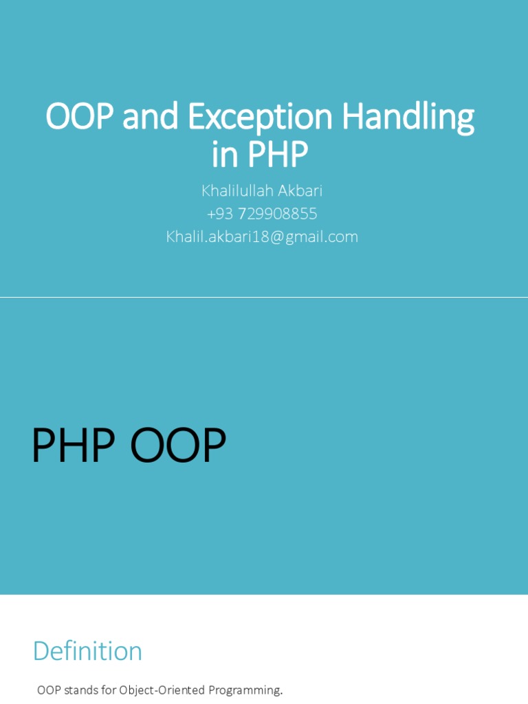 Oop And Exception Handling Pdf Object Oriented Programming Class Computer Programming