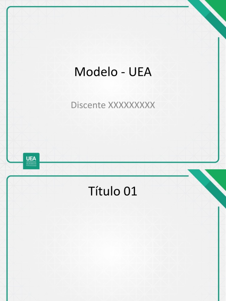 Slide Modelo - Universidade Do Estado Do Amazonas (UEA) | PDF
