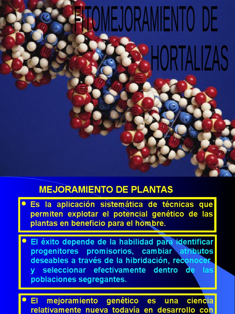 Mejoramiento Genético de Plantas | PDF | Cultivar | Fitomejoramiento