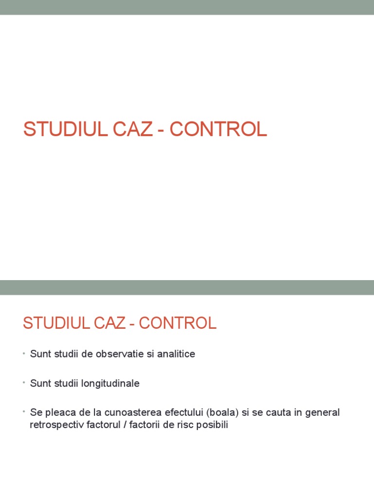 Studiu Caz Control | PDF