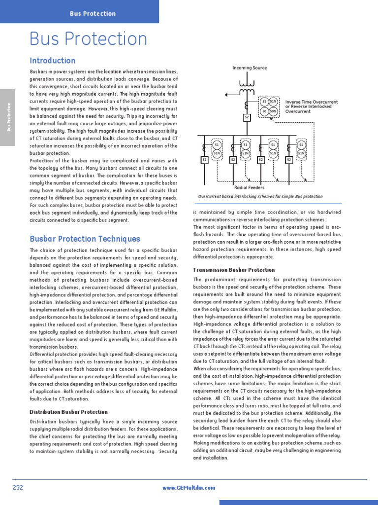 Busbar Protection Techniques Explained | PDF | Relay | Electric Power ...