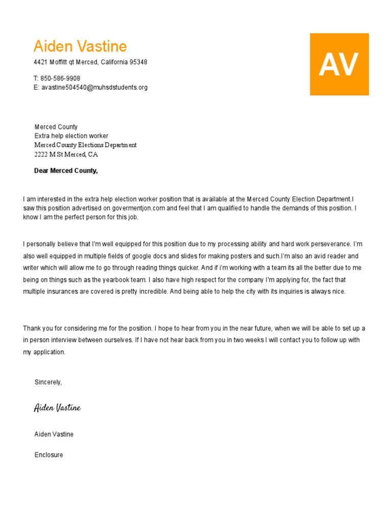 Cover Letter Template 1 - Initials | PDF