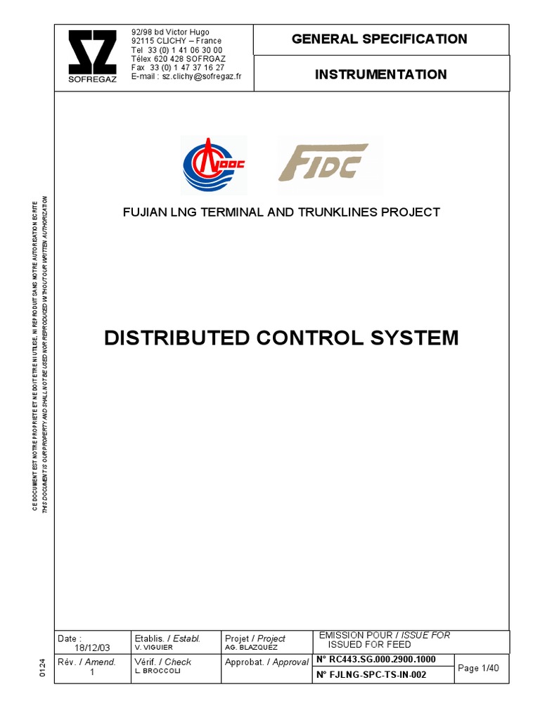 Dcs Specification | PDF | Control Theory | Central Processing Unit