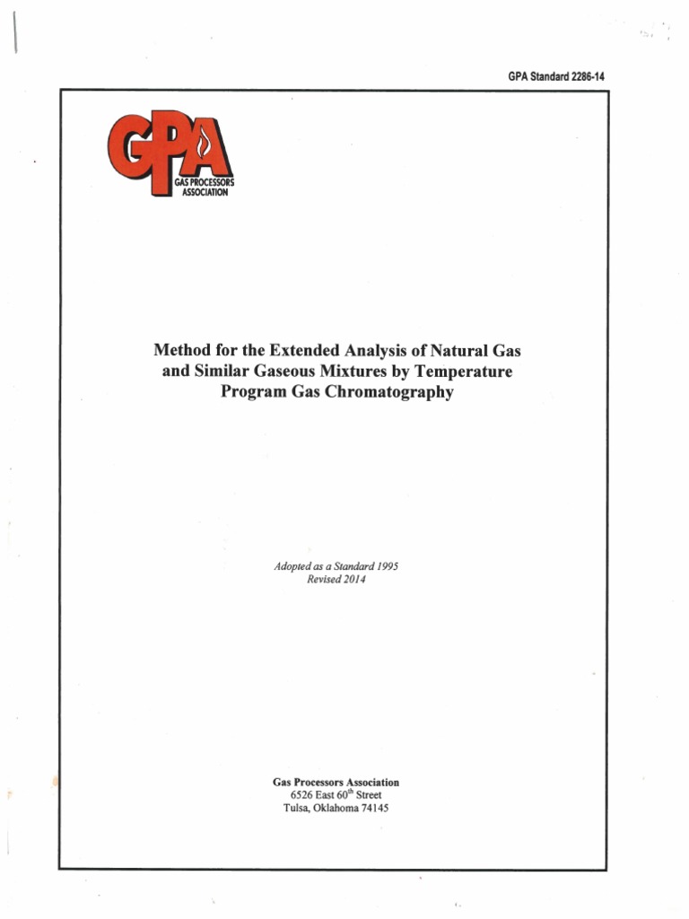GPA 2286-14 Análisis de Gas Cromat Temp Programada | PDF